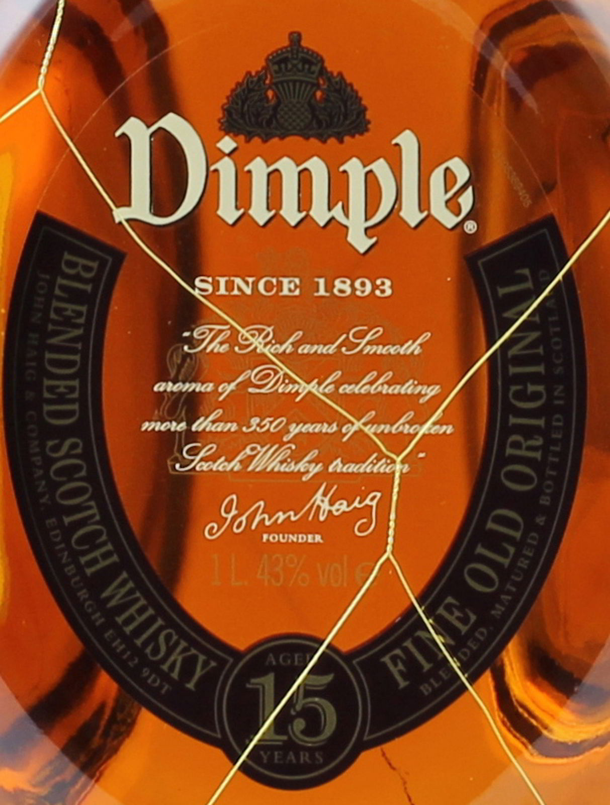 Dimple 15 Jahre Whisky 1 Liter 43 % Vol., online
