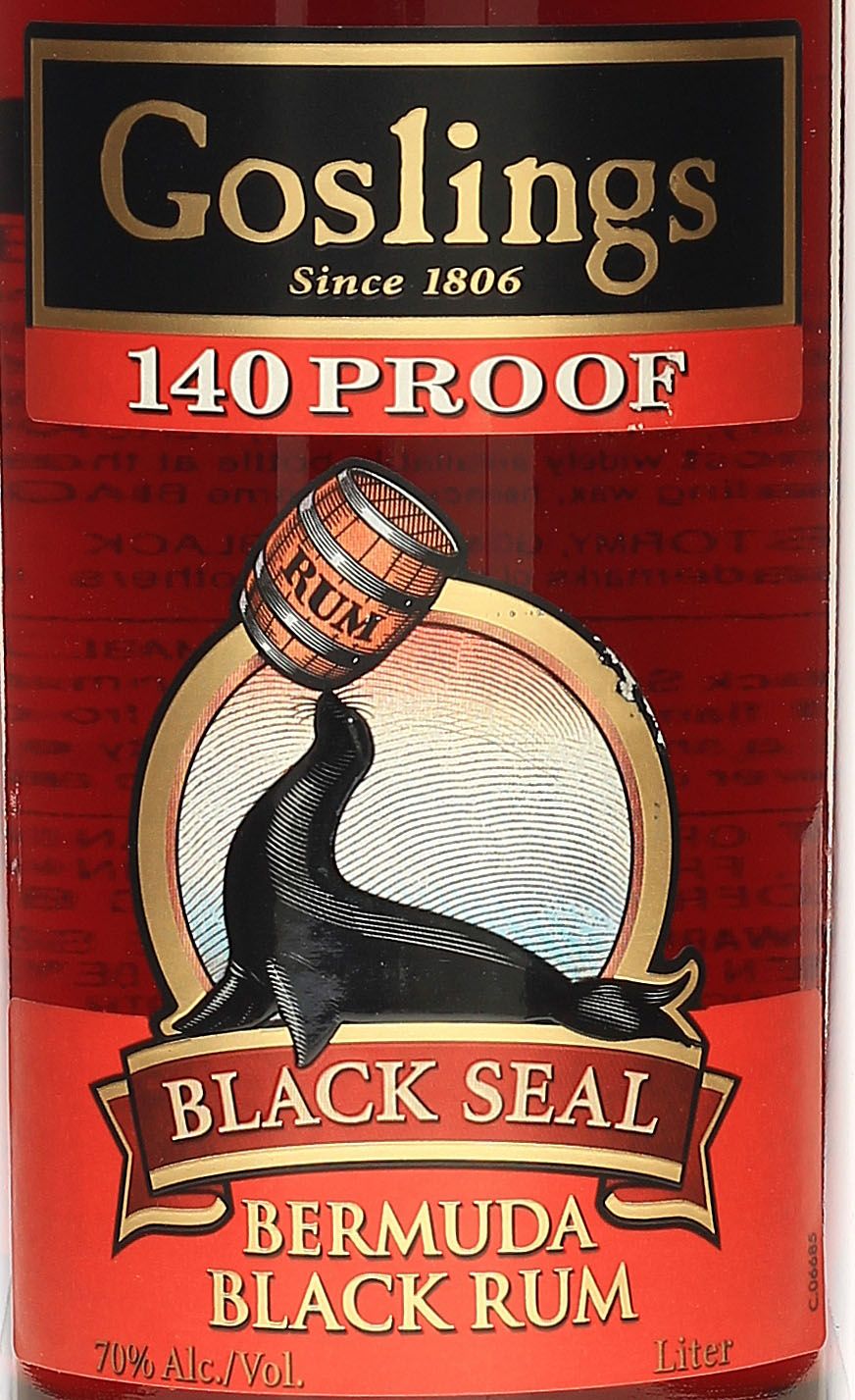 Goslings Black Seal 140 Proof Rum, Premium Rum