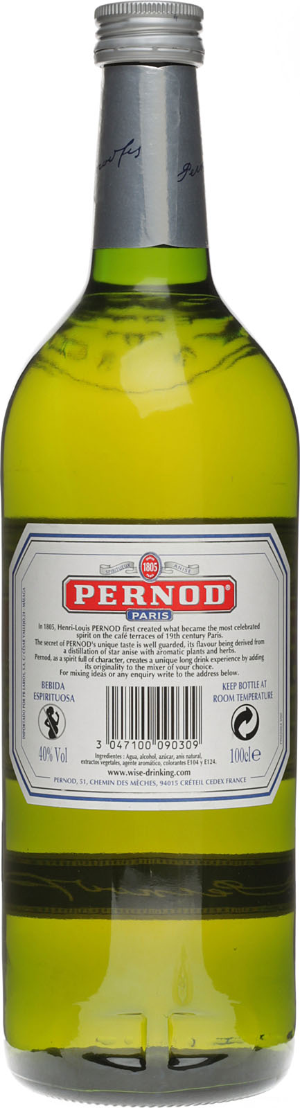 Pernod 1 Liter Inhalt - Der Aperitif mit dem unverwechselbaren Geschmack