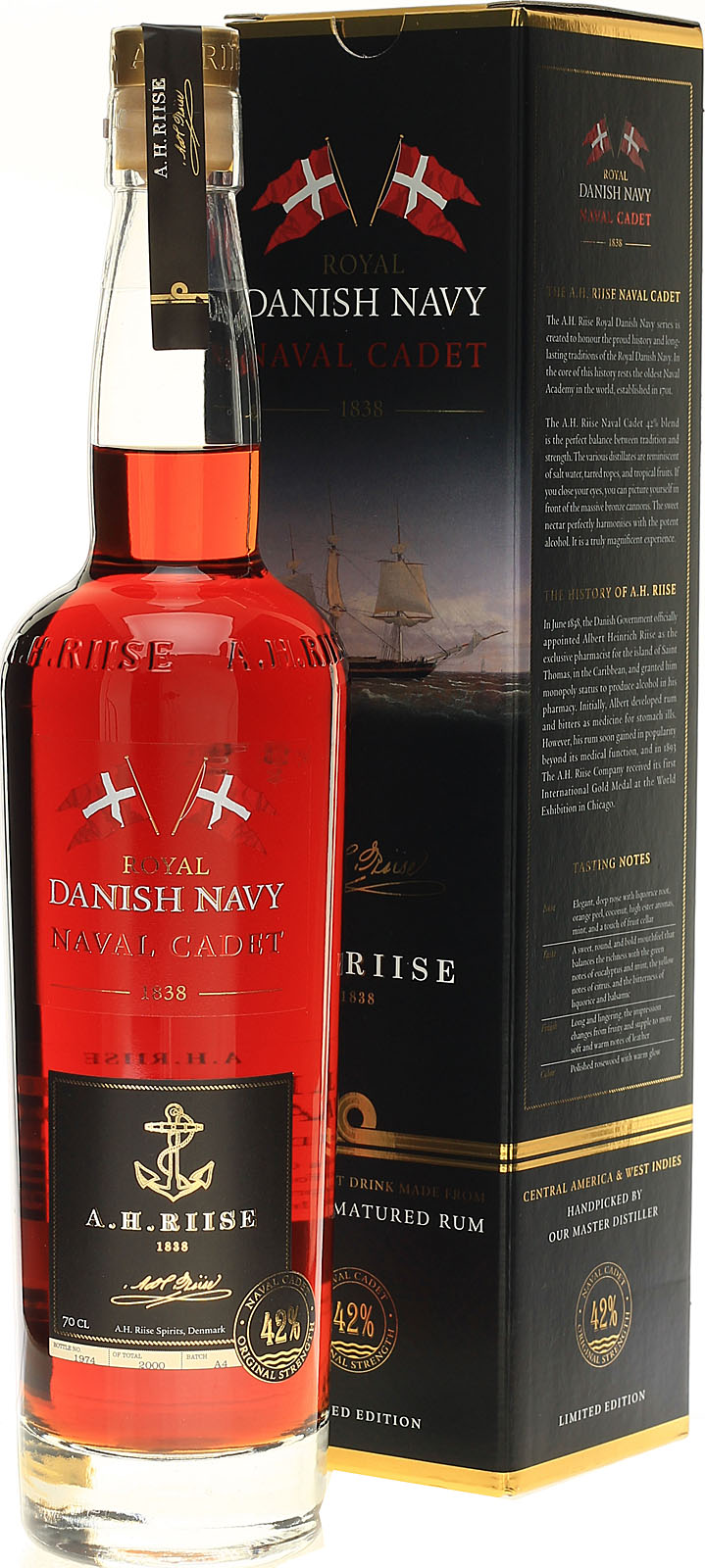 A.H. Riise Danish Navy Naval Cadet Rum hier im Shop