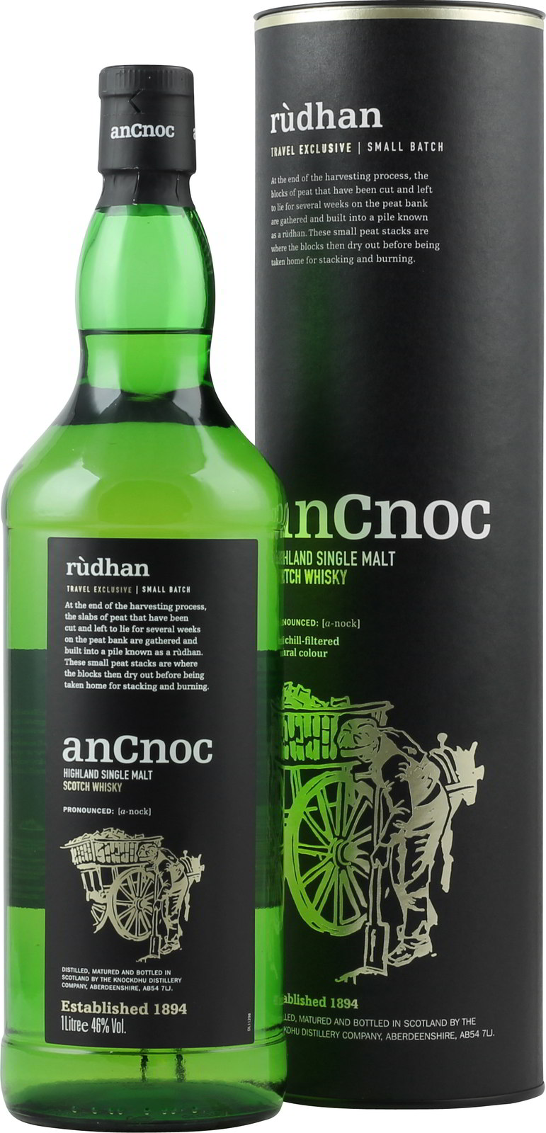 AnCnoc Rudhan 1 Liter 46 % Vol., Single Malt