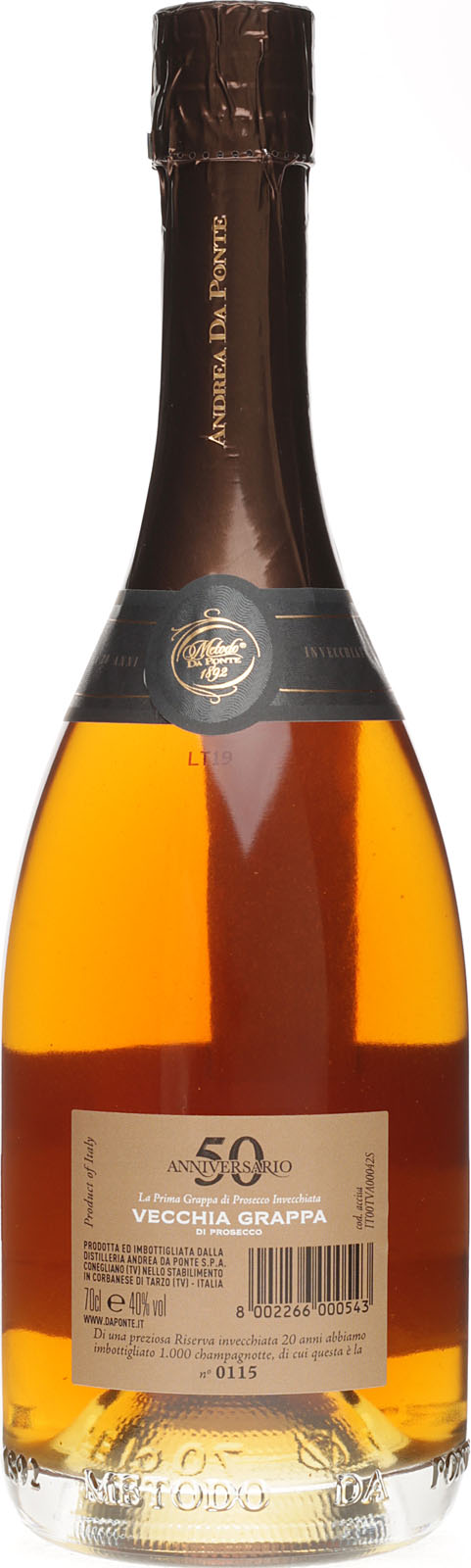 Andrea da Ponte Vecchia Grappa di Prosecco 50th Anniver