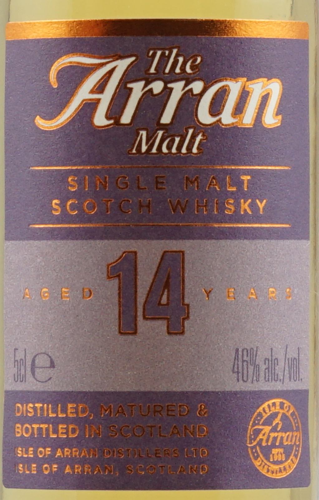 Arran Whisky 14 Jahre in der Miniatur Flasche günstig i