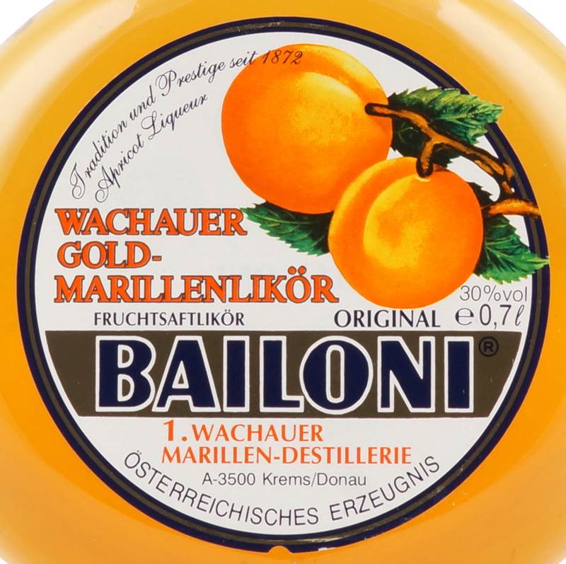 Bailoni Wachauer Gold Marillenlikör 0,7 L 30 % Likör