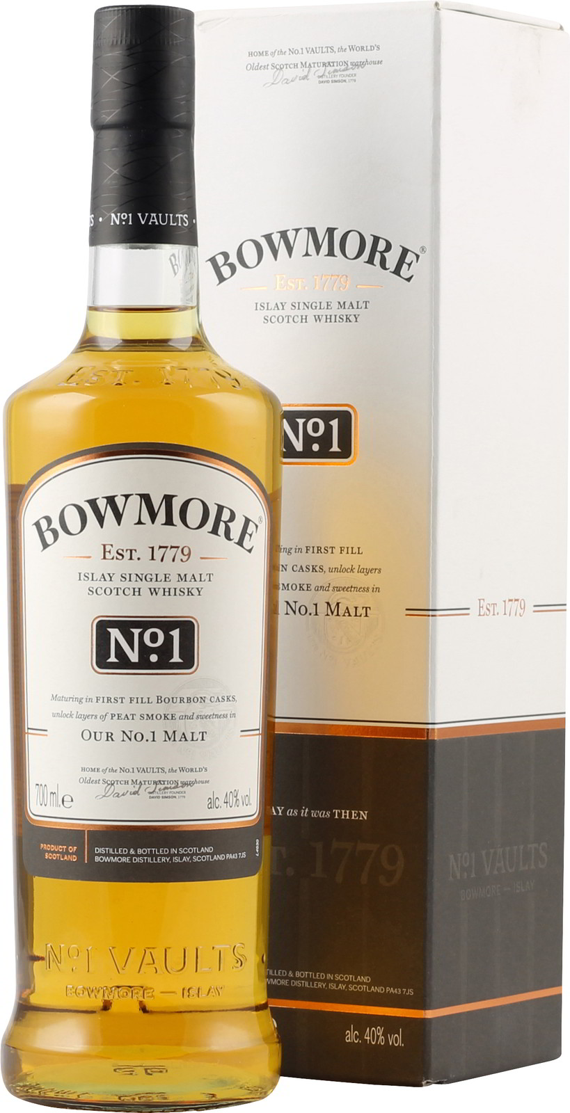 Bowmore No. 1 Single Malt Whisky 0,7 Liter 40 % Vol.