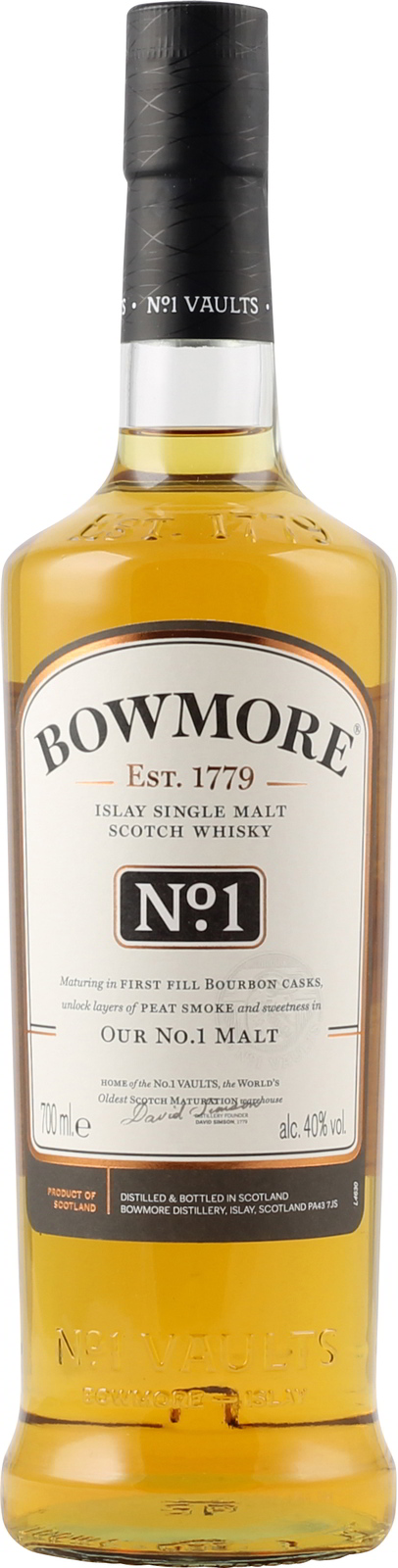 Bowmore No. 1 Single Malt Whisky 0,7 Liter 40 % Vol.