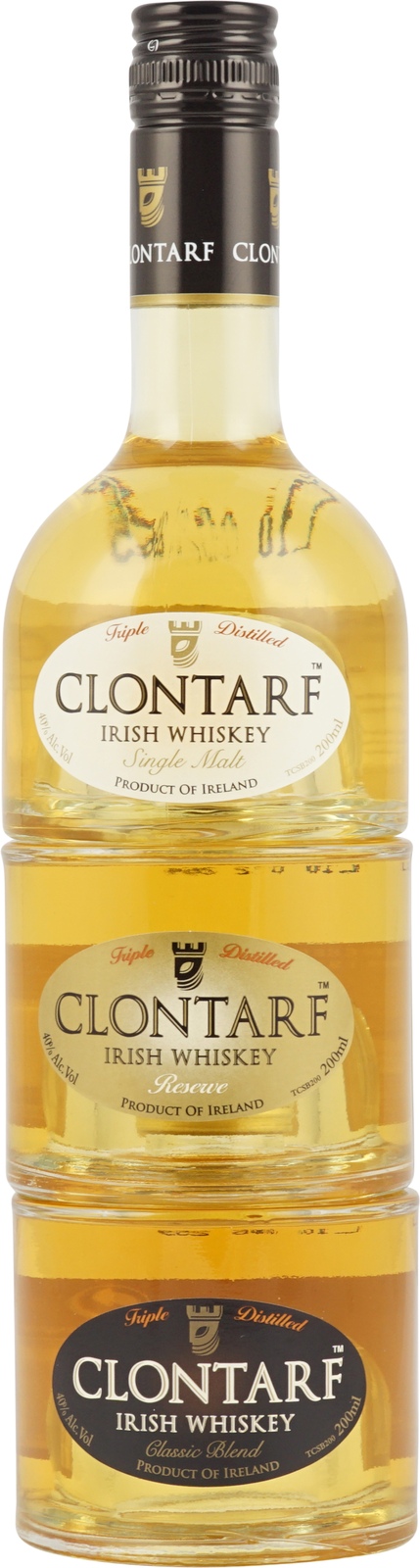 Clontarf Trinity Irish Whiskey Geschenkset mit 3 x 0,2