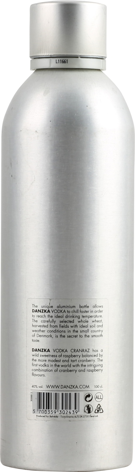 Danzka Vodka of Denmark, milder Wodka