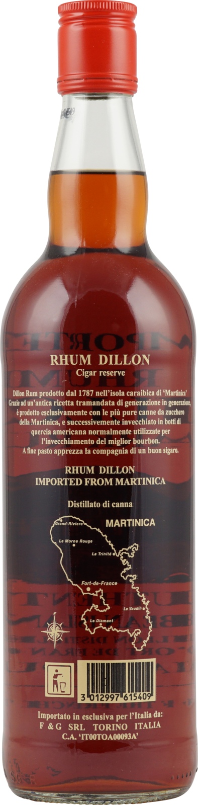 Dillon Cigar Reserve Dark Rum Martinique