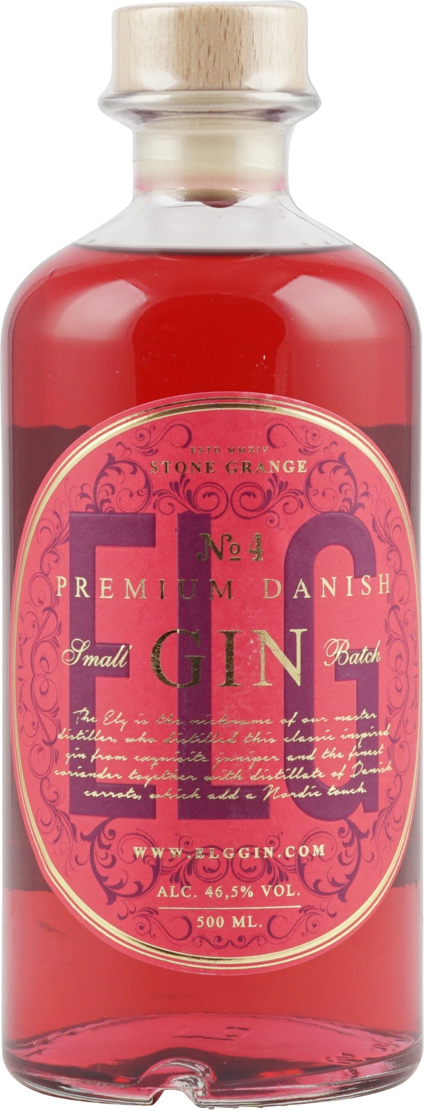Elg No. 4 Pink Gin in der 500 ml Flasche mit 46,5 % Vol