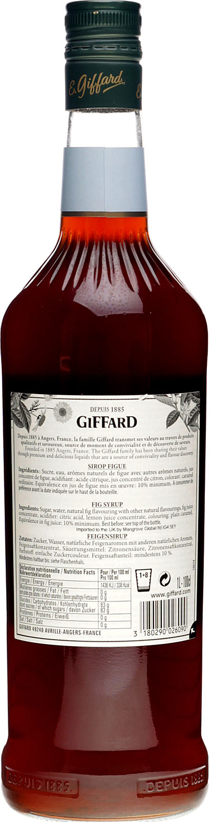 Giffard Feigen Sirup 1 Liter, Sirup aus Frankreich