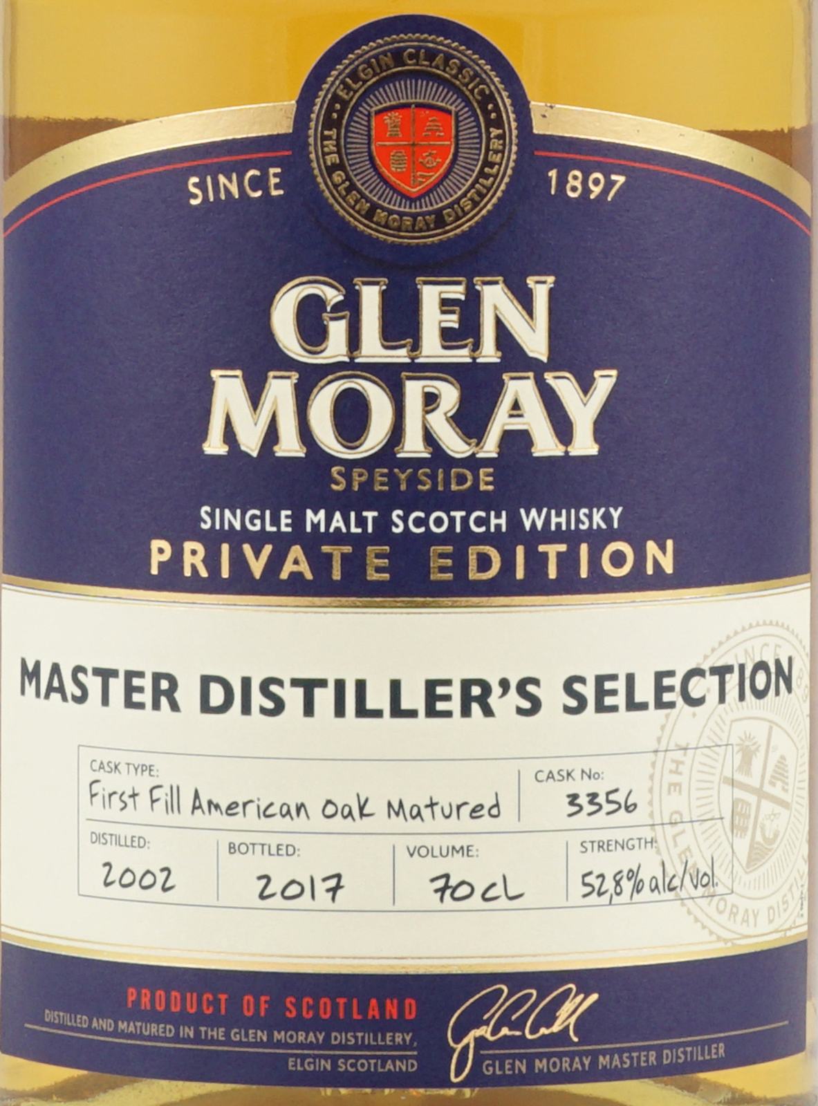 Glen Moray Master Distillers Selection Private Cask