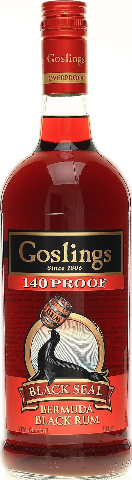 Goslings Black Seal 140 Proof Rum, Premium Rum