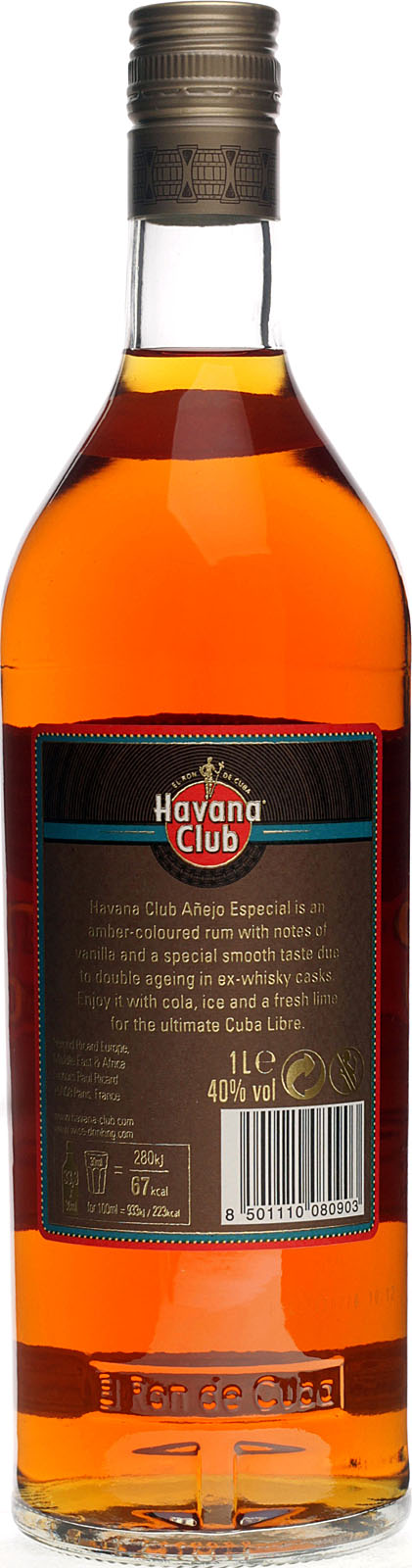 Havana Club Anejo Especial 1 Liter - kubanischer Rum in