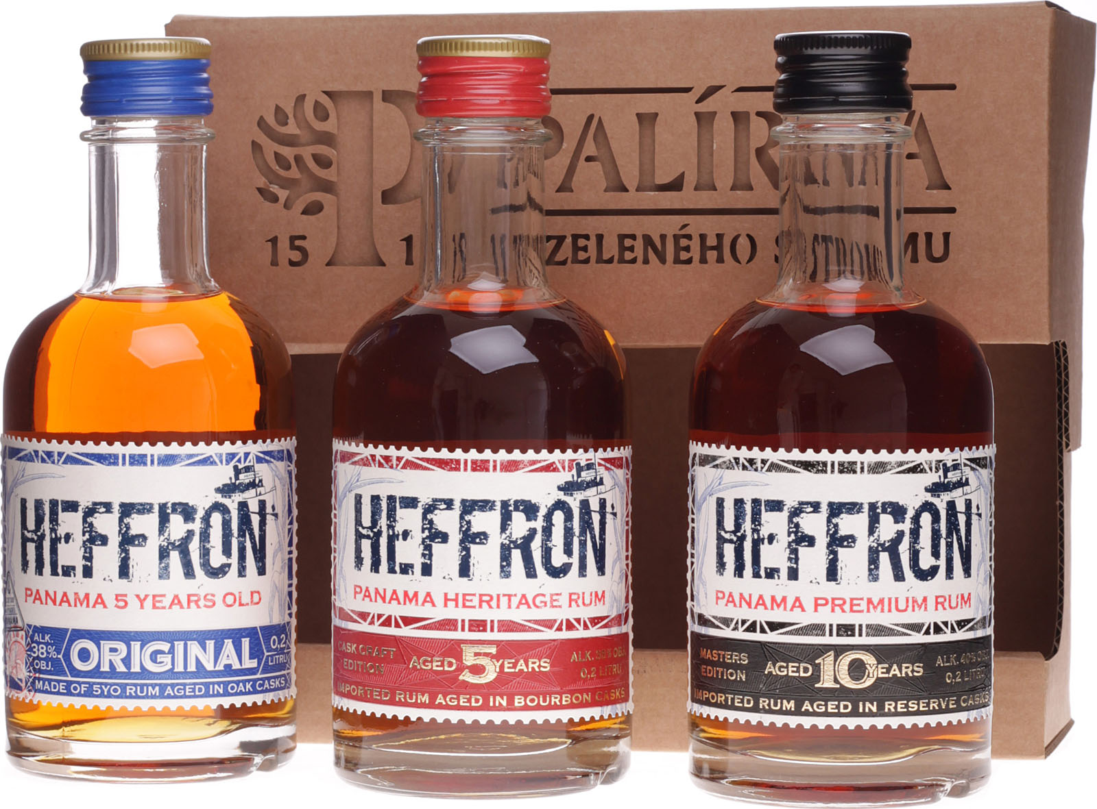 Heffron Rum Tasting Set 3x 0,2 Liter 38,67 % Vol.