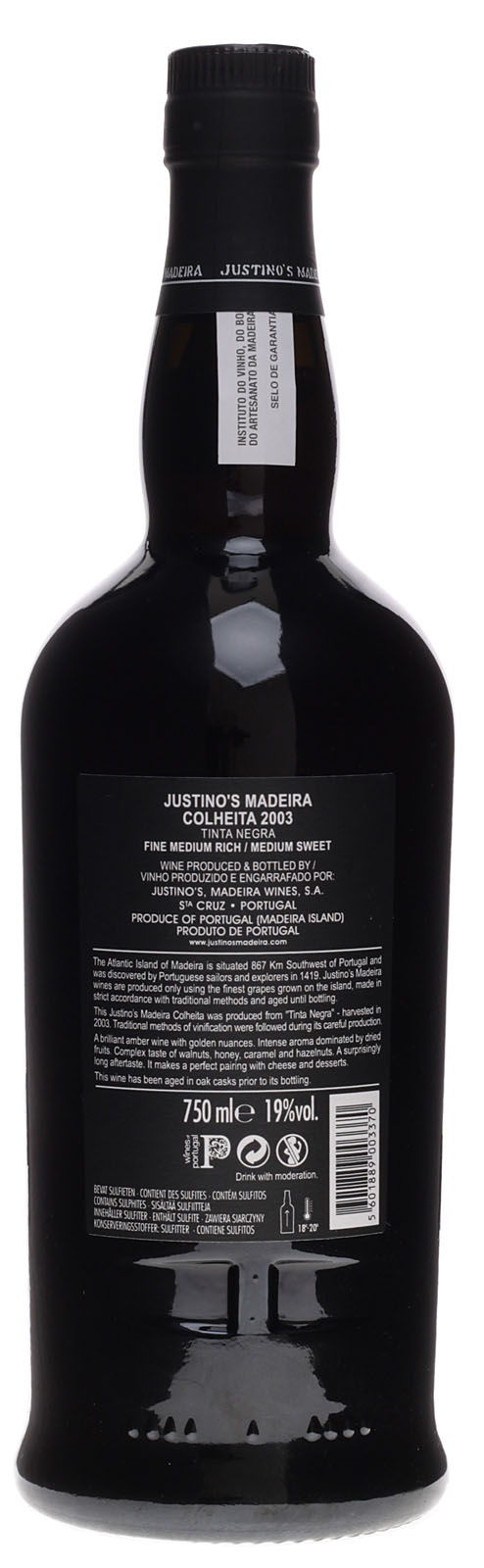 Justino´s Madeira Colheita Tinta Negra 2003 Medium Sw