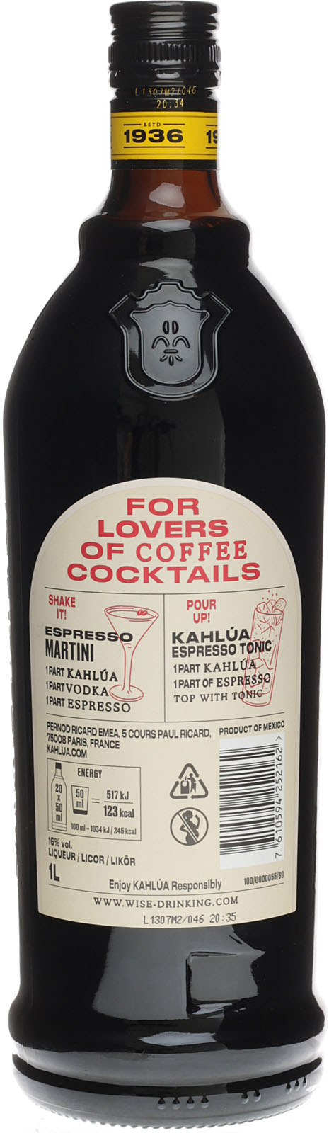 Kahlua Kaffee Likör 1 Liter - Der Klassiker unter den K