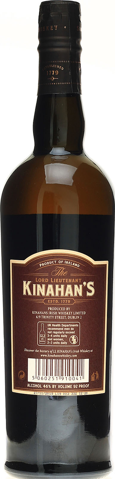 Kinahans 10 Jahre Irish Whiskey 0,7 Liter 46 % Vol.