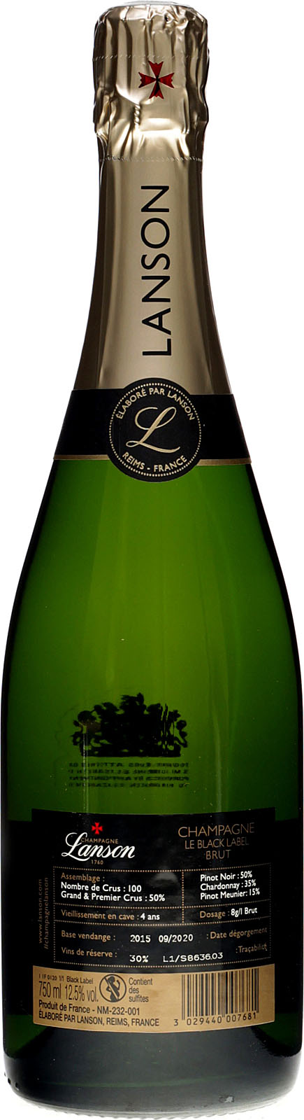 Lanson Black Label 0,75 Liter aus dem Lanson Champagne