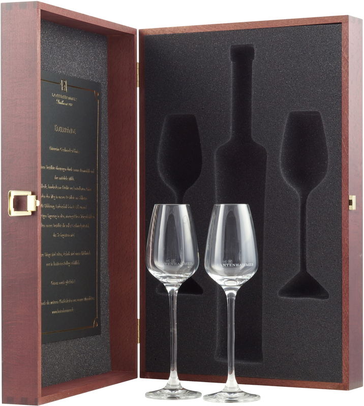 Lantenhammer Holzkassette Edelbrand mit Gläsern