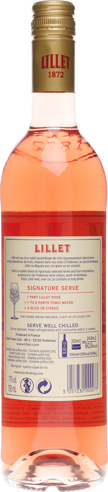 Lillet Rose Aperitif mit 750 ml - Gold Medal auf der Sa