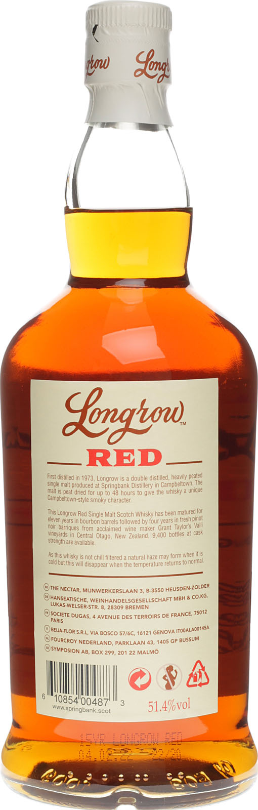 Longrow Red 15 Jahre 0,7 Liter 51,4 % Vol.