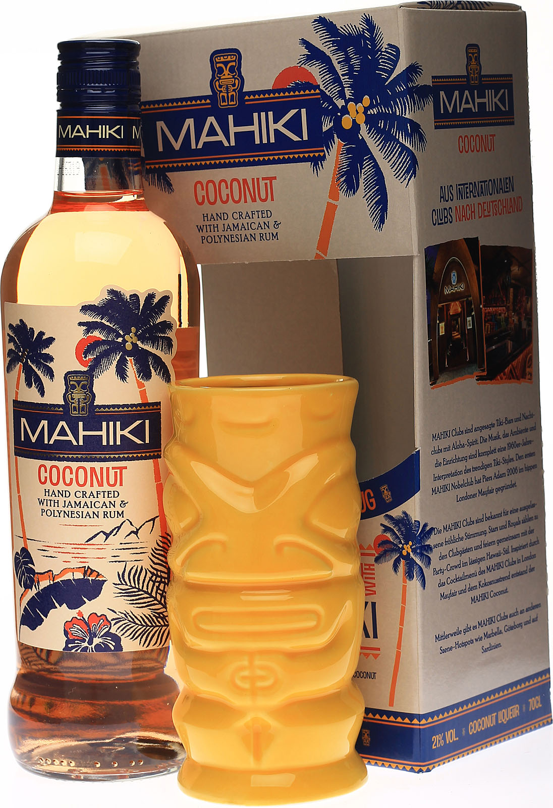 Mahiki Coconut Liqueur + Tiki Becher, köstliche und tre