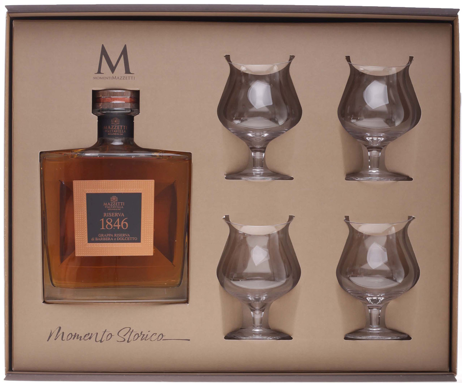 Mazzetti d´Altavilla Riserva 1846 mit 4 Gläsern