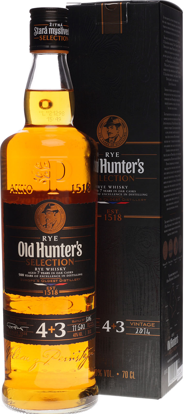 Old Hunter’s Rye Whisky 7 Jahre aus Tschechien kaufen