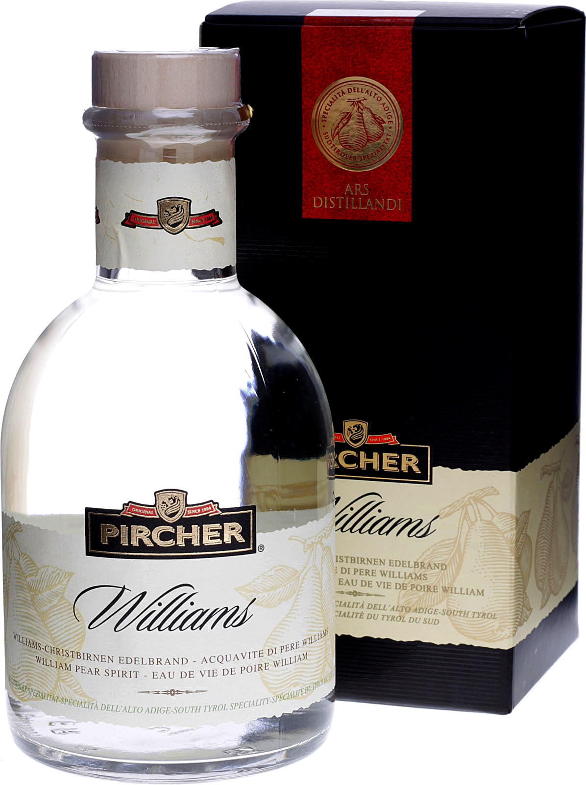 Pircher Williams Brand in der Apothekerflasche