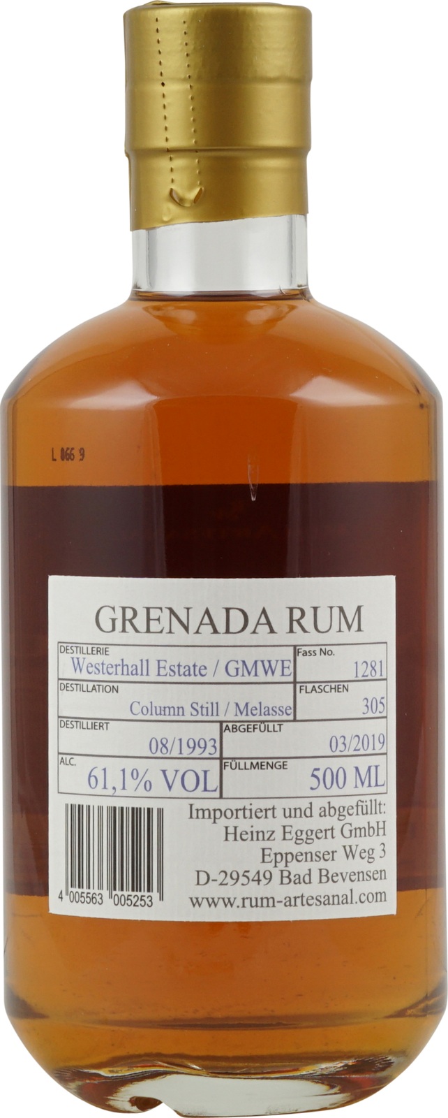 RA Grenada Rum Westerhall Distillery Single Cask