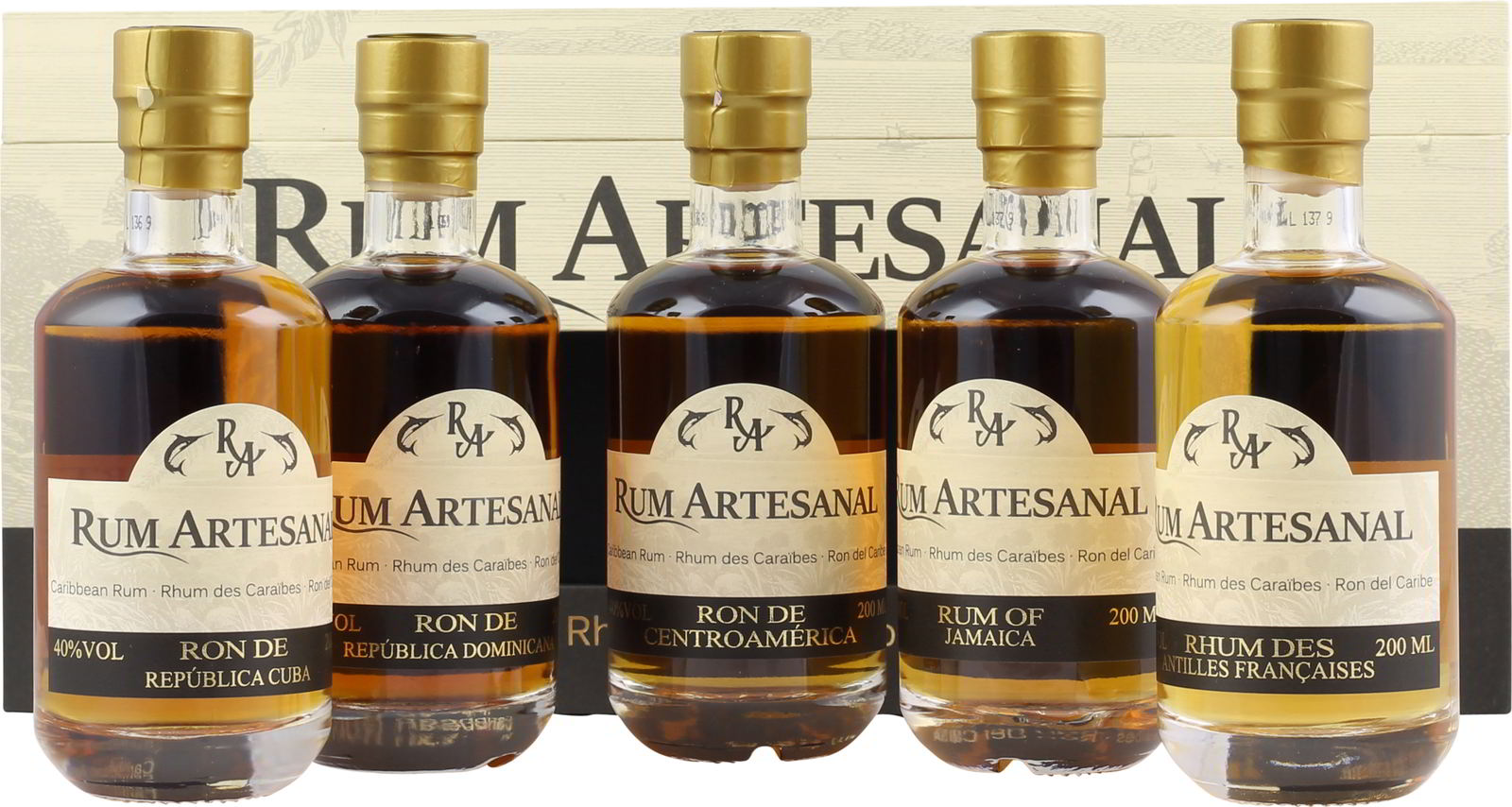RA Rum Tasting Box Caribbean Rum 5 X 0 2 Liter 40 Vol