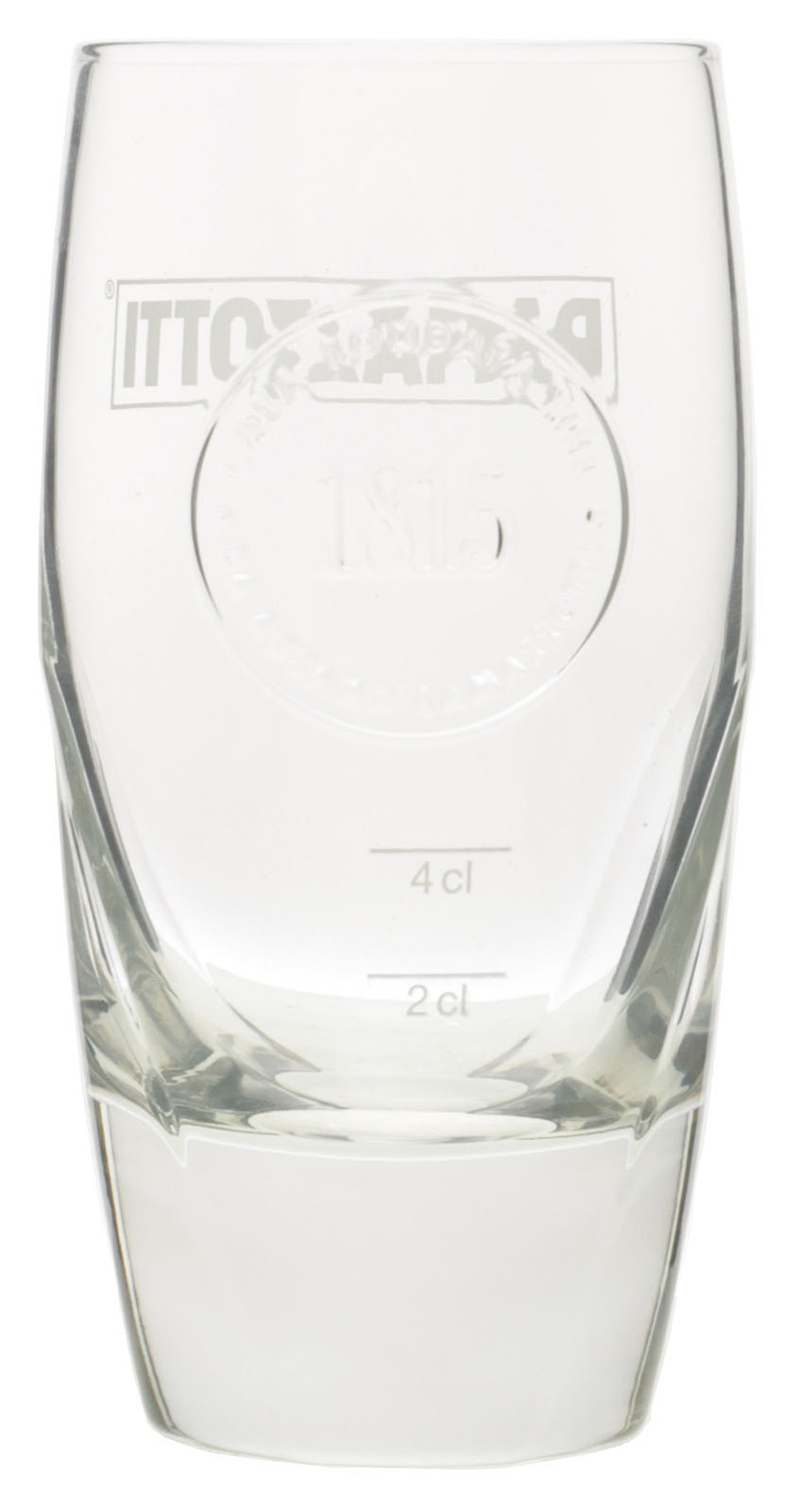 Longdrinkglas Ramazzotti 1815 mit 2cl und 4cl Eichung