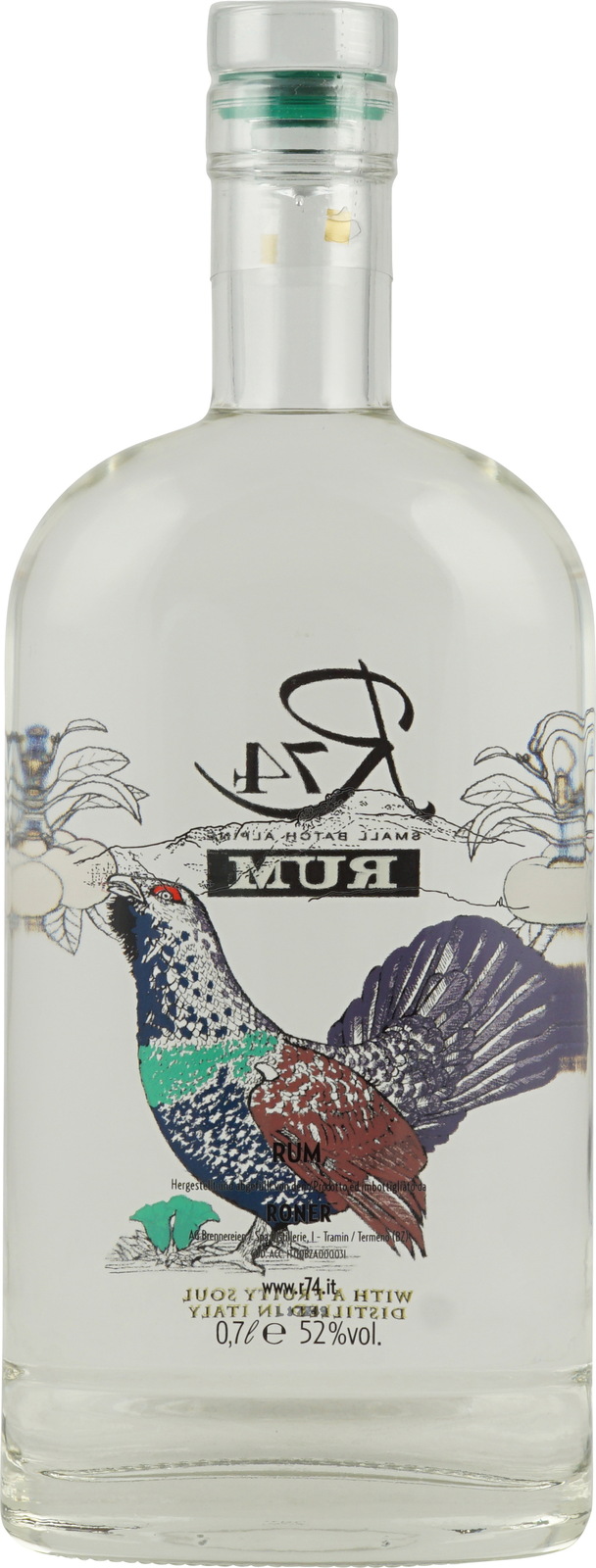 Roner White Rum R74 0,7 Liter 52 % Vol.