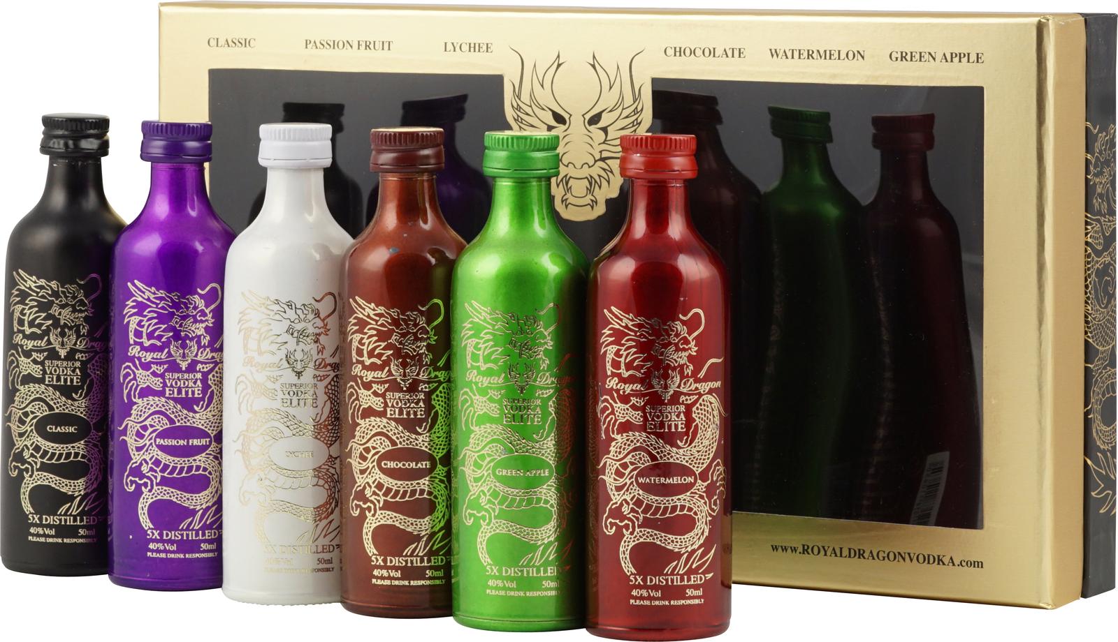 Royal Dragon Vodka Elite Set mit verschiedenen Flavors