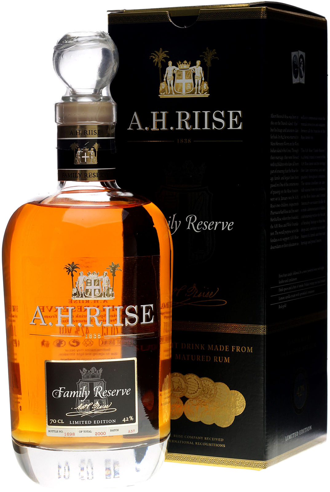 Rum A H Riise Family Reserve 1838 Solera 700ml 42%