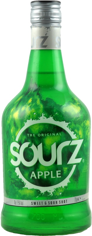 Sourz Apple - Der extrem saure Apfel Likör aus England mit 17 % Vol.