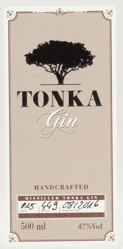 Tonka Gin mit der Tonka Bohne mit 500 ml und 47 % Vol.