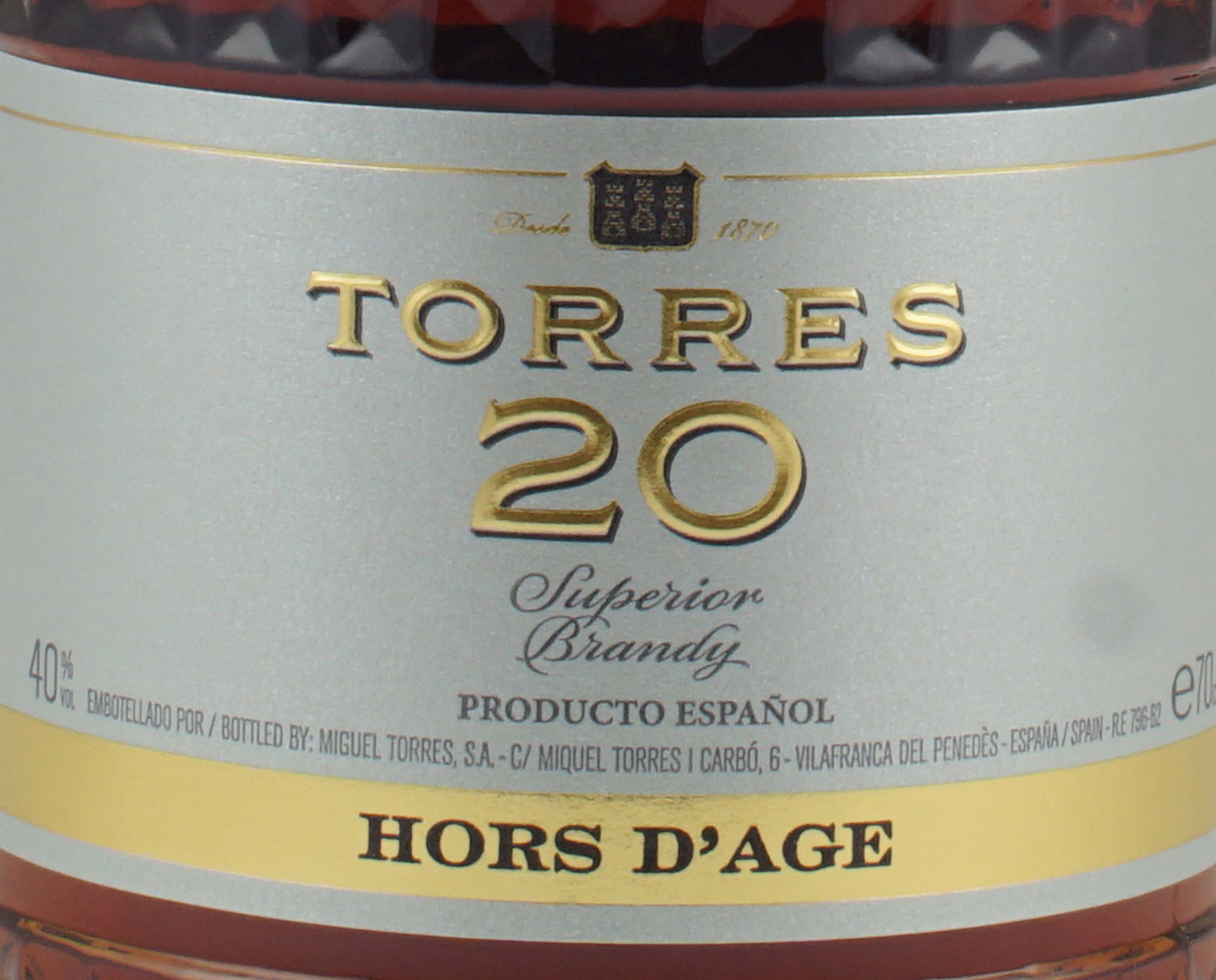 Torres 20 Jahre Hors d´Age hier bei uns im Shop