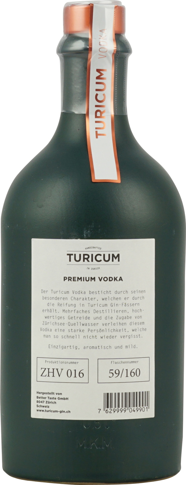 Turicum Vodka 0,5 Liter aus der Schweiz im Shop kaufen