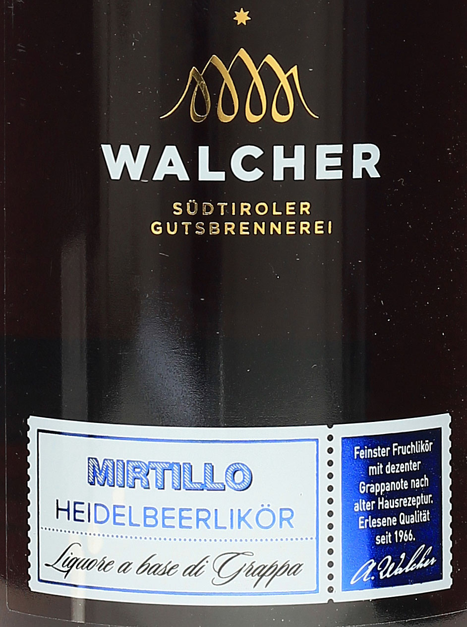 Walcher Heidelbeer Likör hier bei uns im Onlineshop
