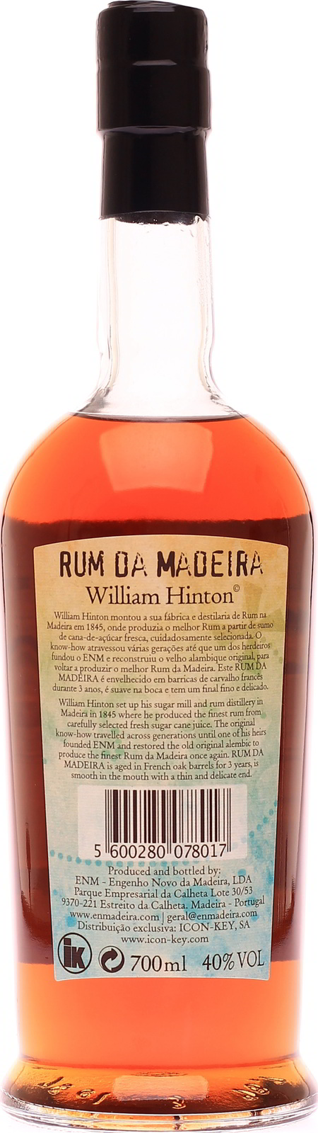 William Hinton Rum da Madeira 3 Jahre, von der Insel Ma